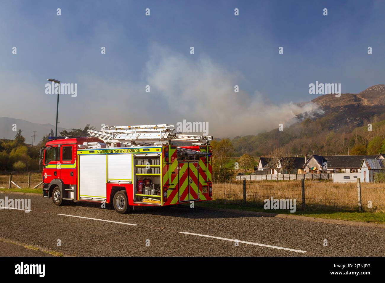 Editorial Scotland, UK - April 22, 2022: Firemen at Morar in Scotland ...