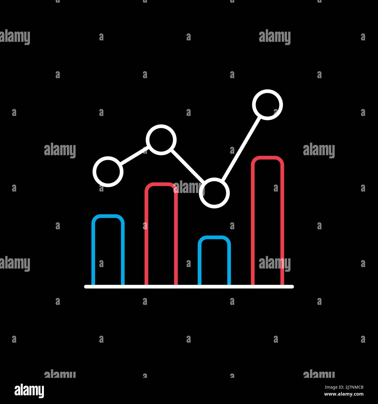 Graph in trendy isolated icon. Finances sign. Graph symbol for your web ...