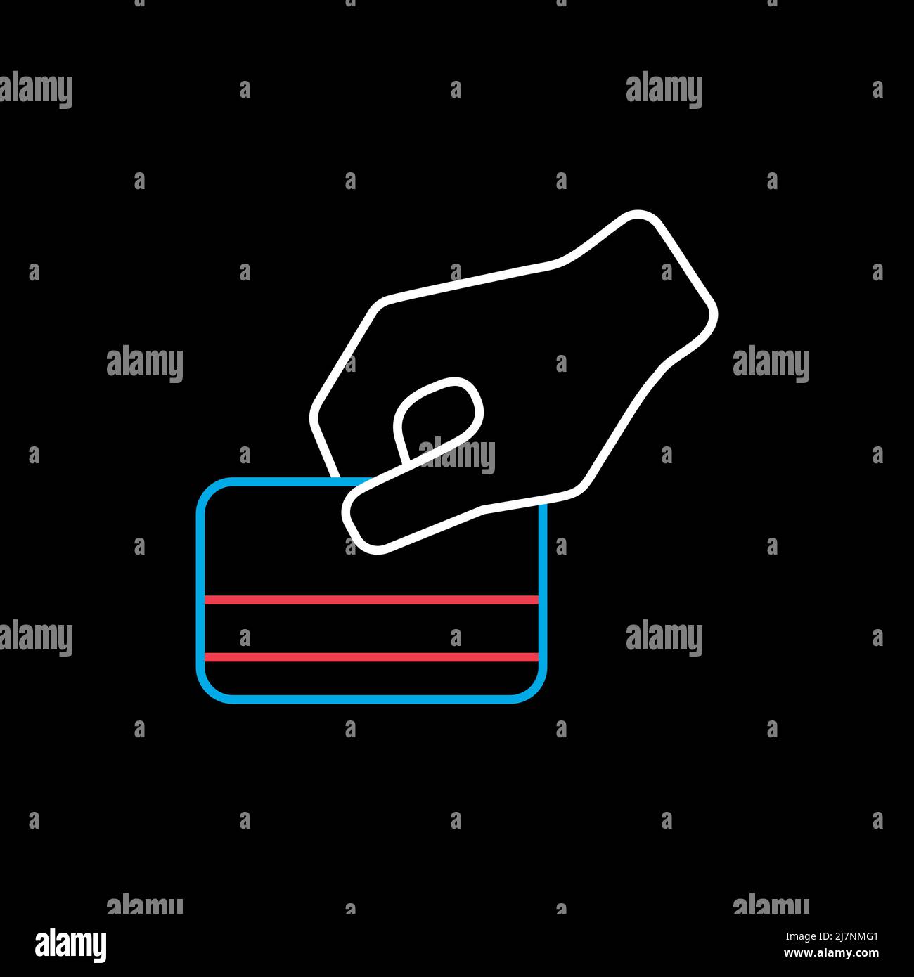 Hand swipe credit card during purchase icon. Business sign. Graph ...