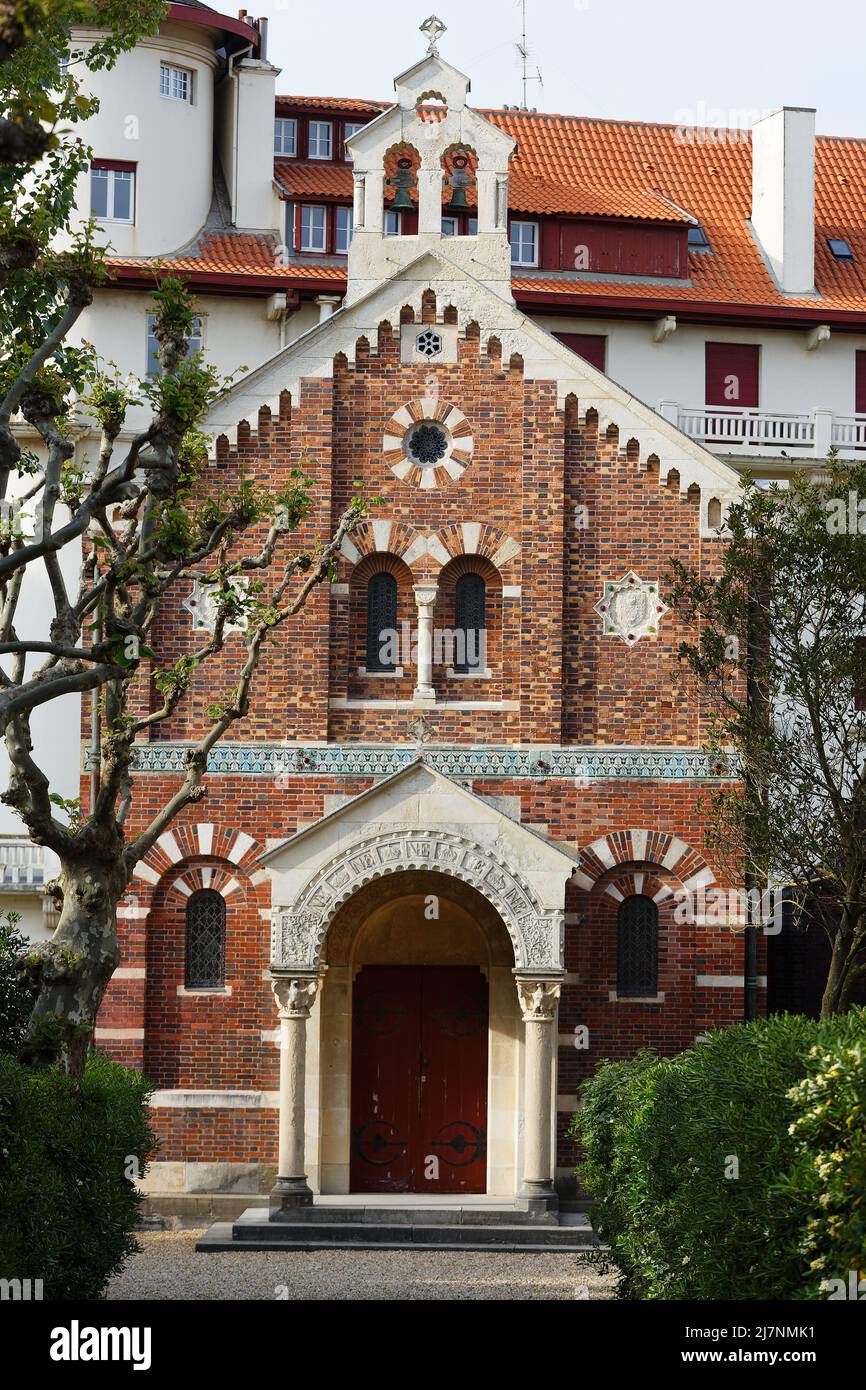 The Imperial Chapel Building in Biarritz , France Stock Photo - Alamy