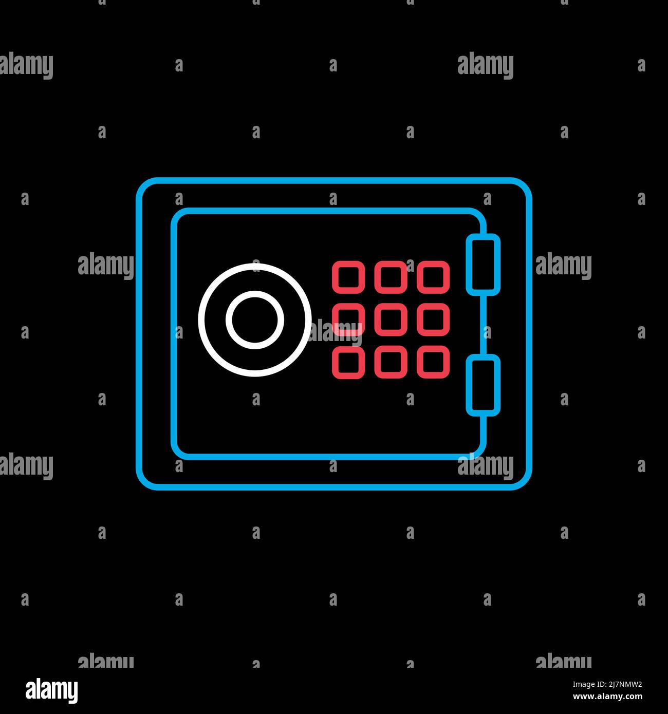 Bank safe outline icon. Finances sign. Graph symbol for your web site ...