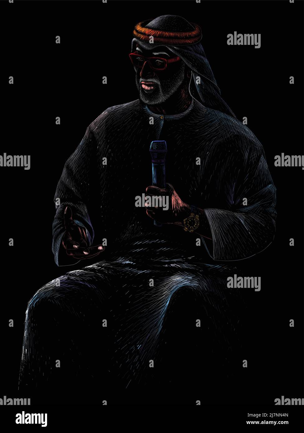 Muhammad bin Zayed bin Sultan Al Nahyan Arab Emirates Stock Vector ...