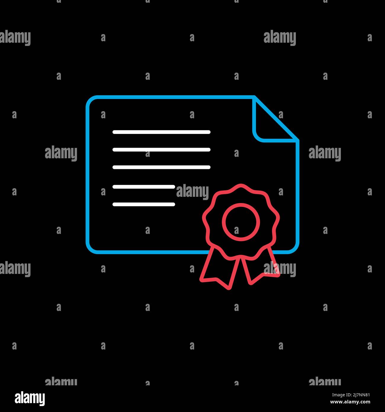Certified outline icon. Workspace sign. Graph symbol for your web site ...