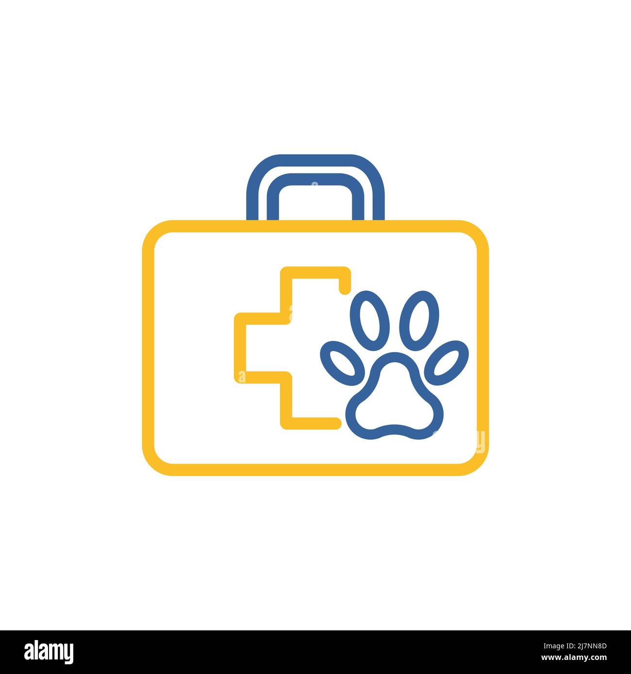 Pet first aid kit vector isolated icon. Clinic box. Graph symbol for ...