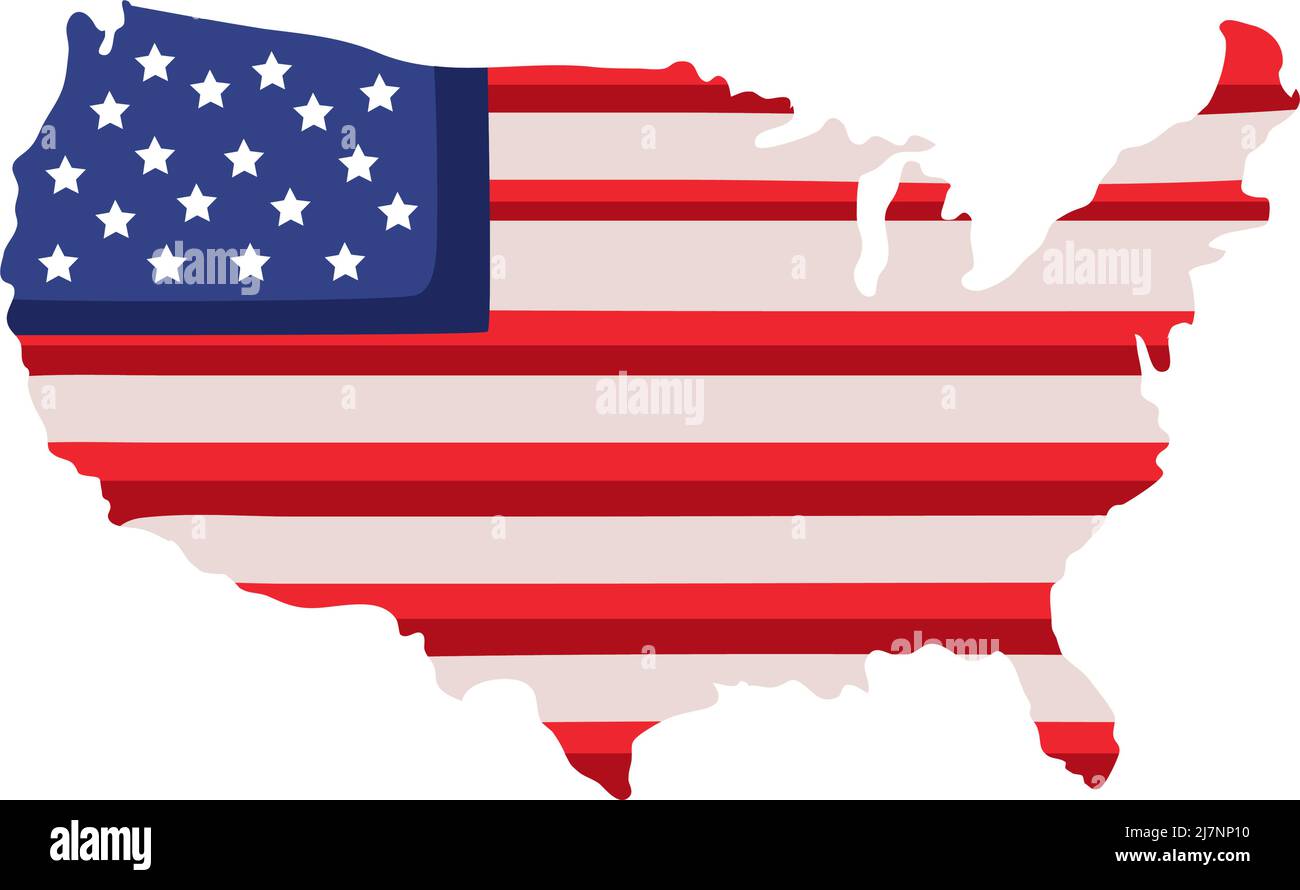Usa flag in map icon Stock Vector Image & Art - Alamy