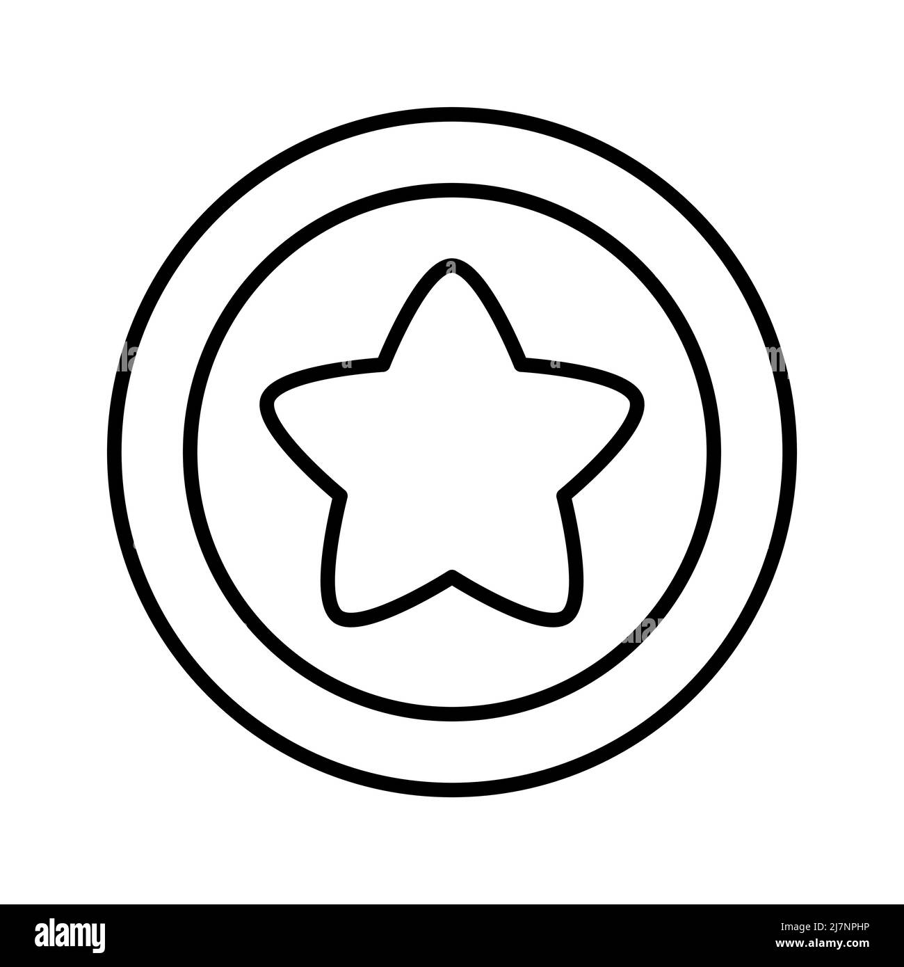 Icon Star Machine line, editable stroke. Gambling symbol, object ...