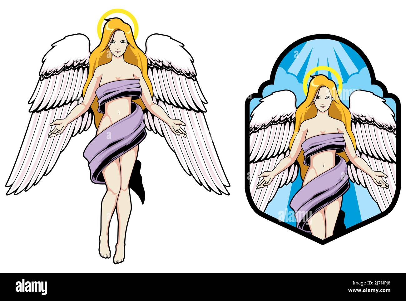 White angel on christmas Stock Vector Images - Alamy