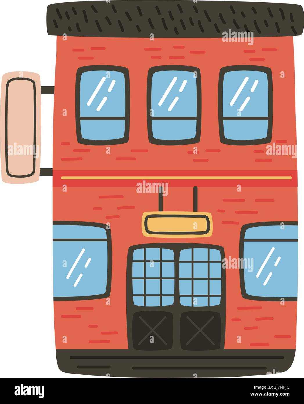orange building store facade icon Stock Vector Image & Art - Alamy