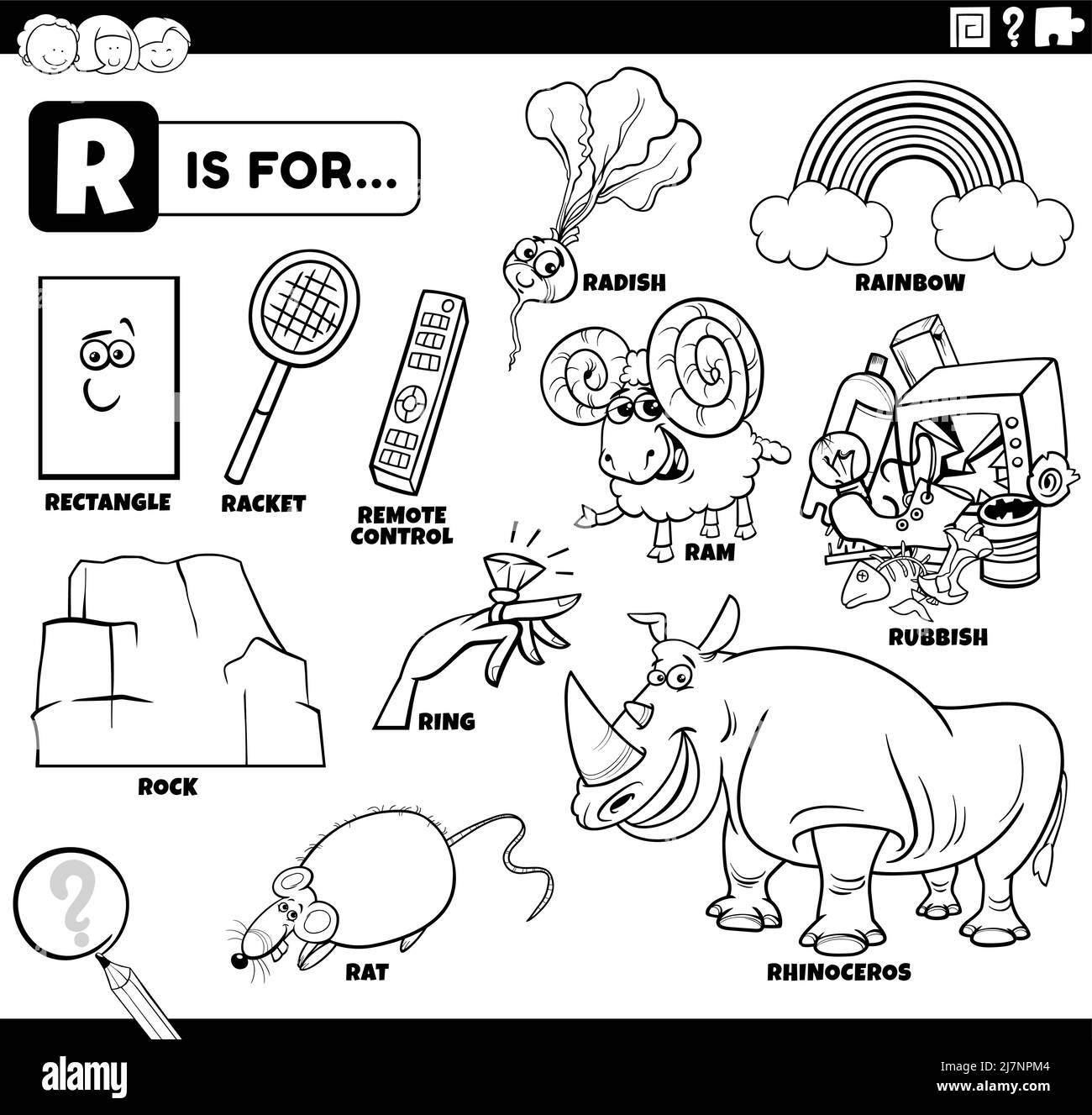 Letter R Clipart Black And White