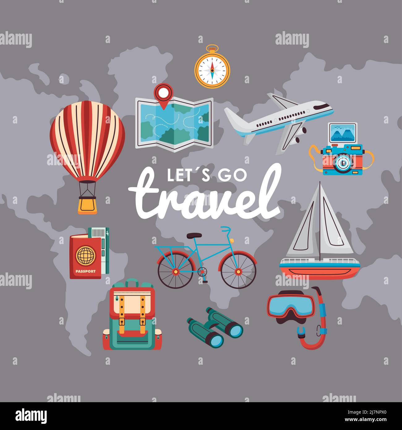 lets go travel message in maps Stock Vector Image & Art - Alamy