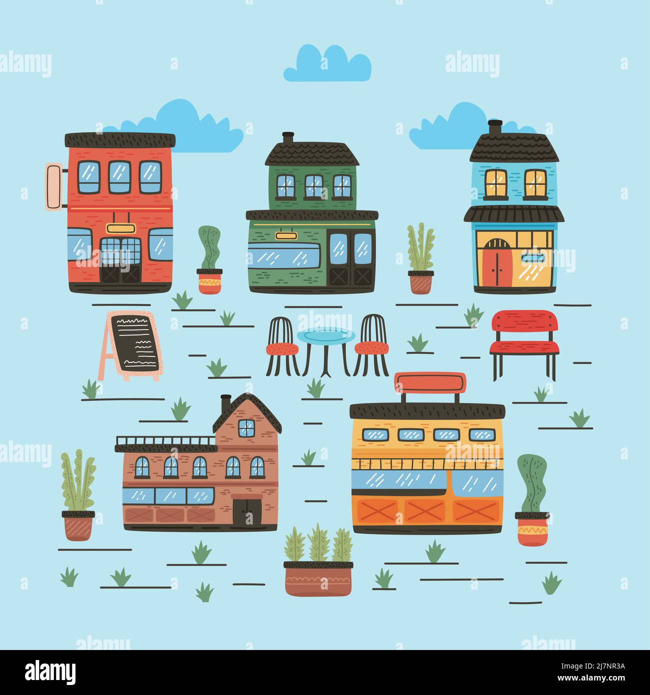 city places scene pattern background Stock Vector Image & Art - Alamy