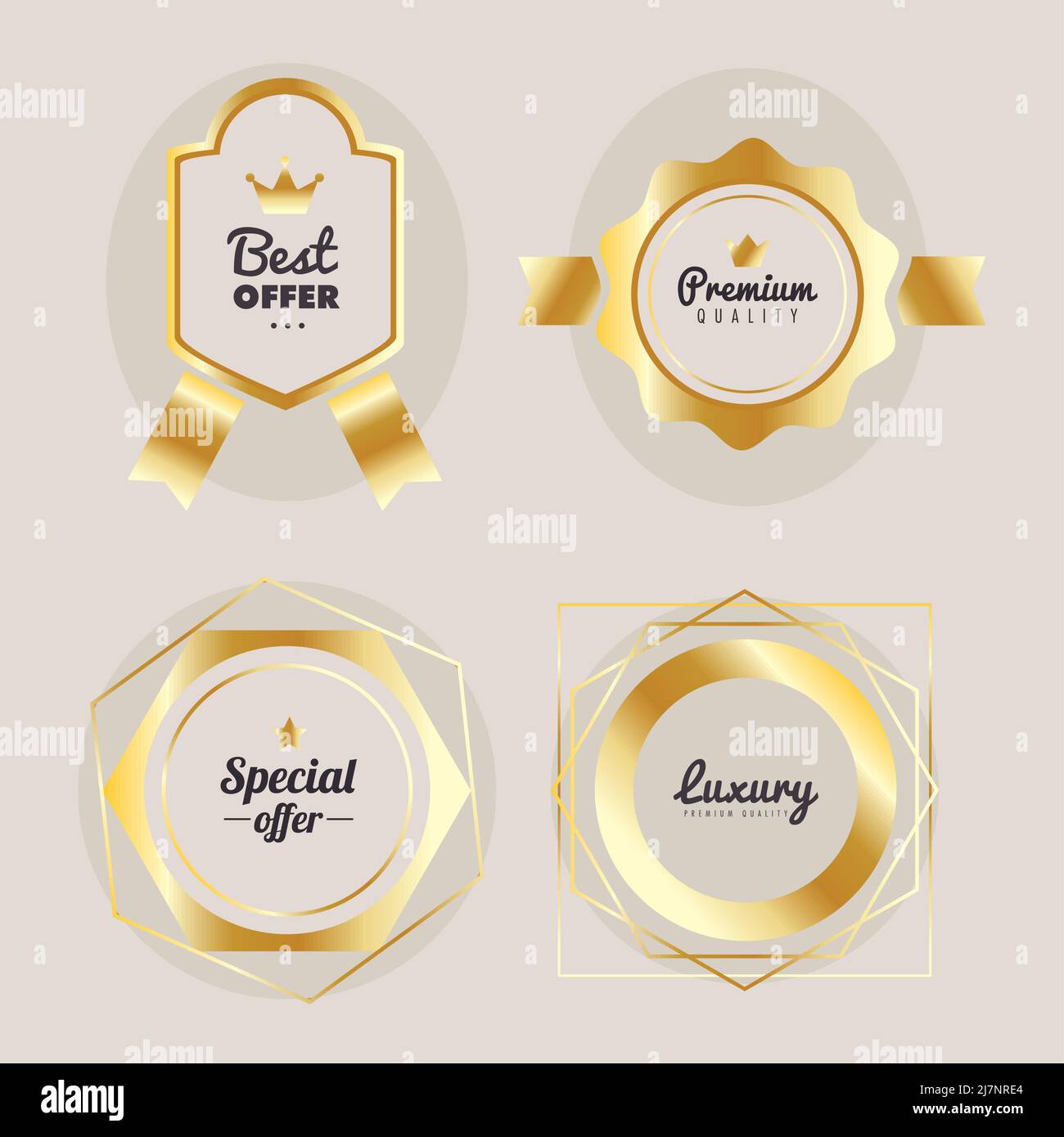 Four emblems Stock Vector Images - Alamy