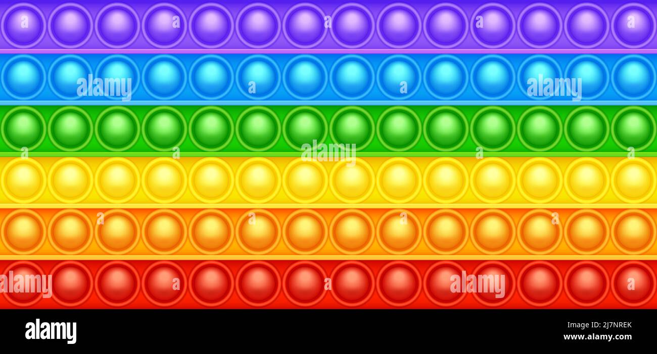 Colorful silicone anti-stress pop it toy texture, pattern. Trendy ...