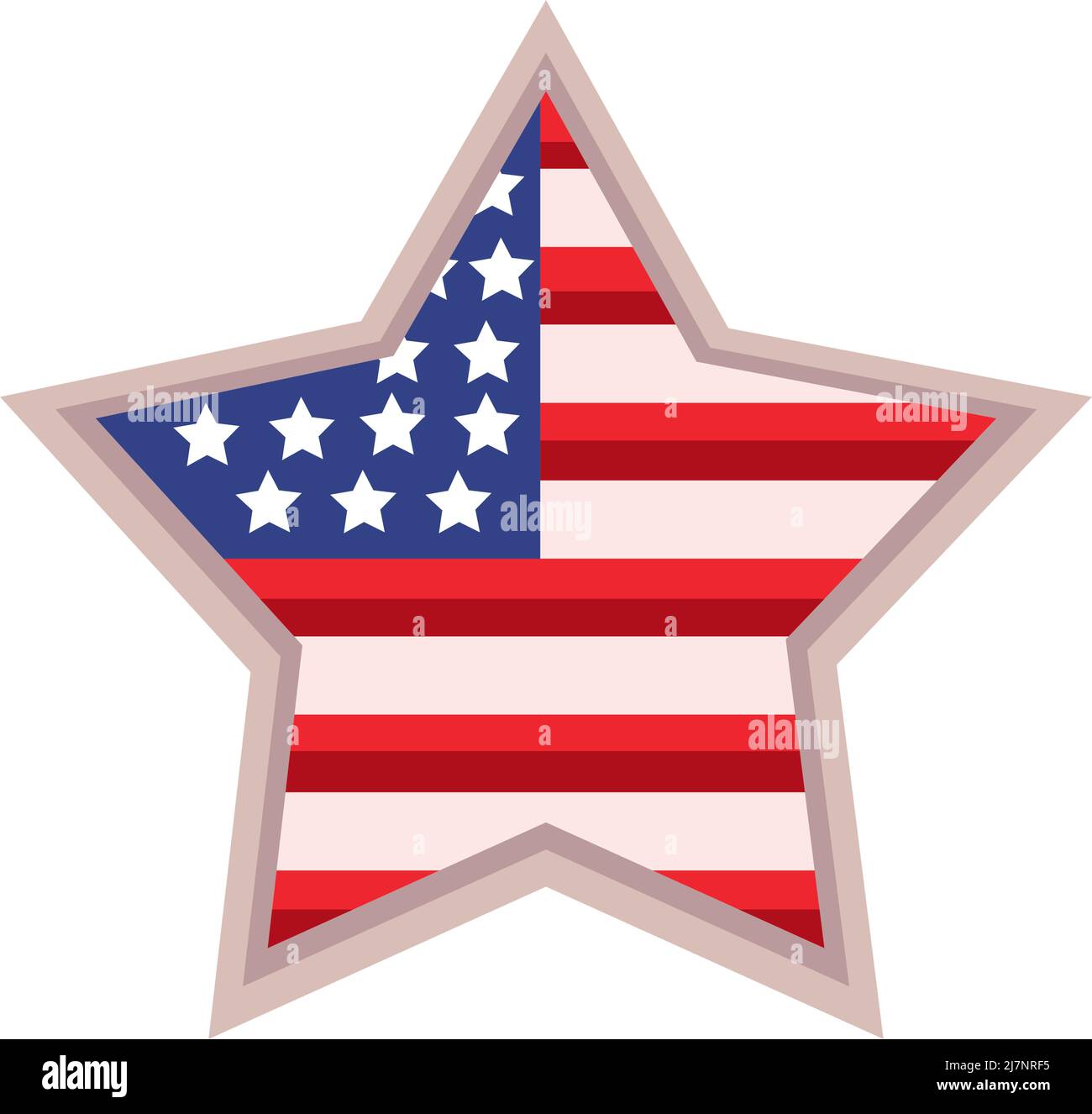 Usa flag in star emblem Stock Vector Image & Art - Alamy