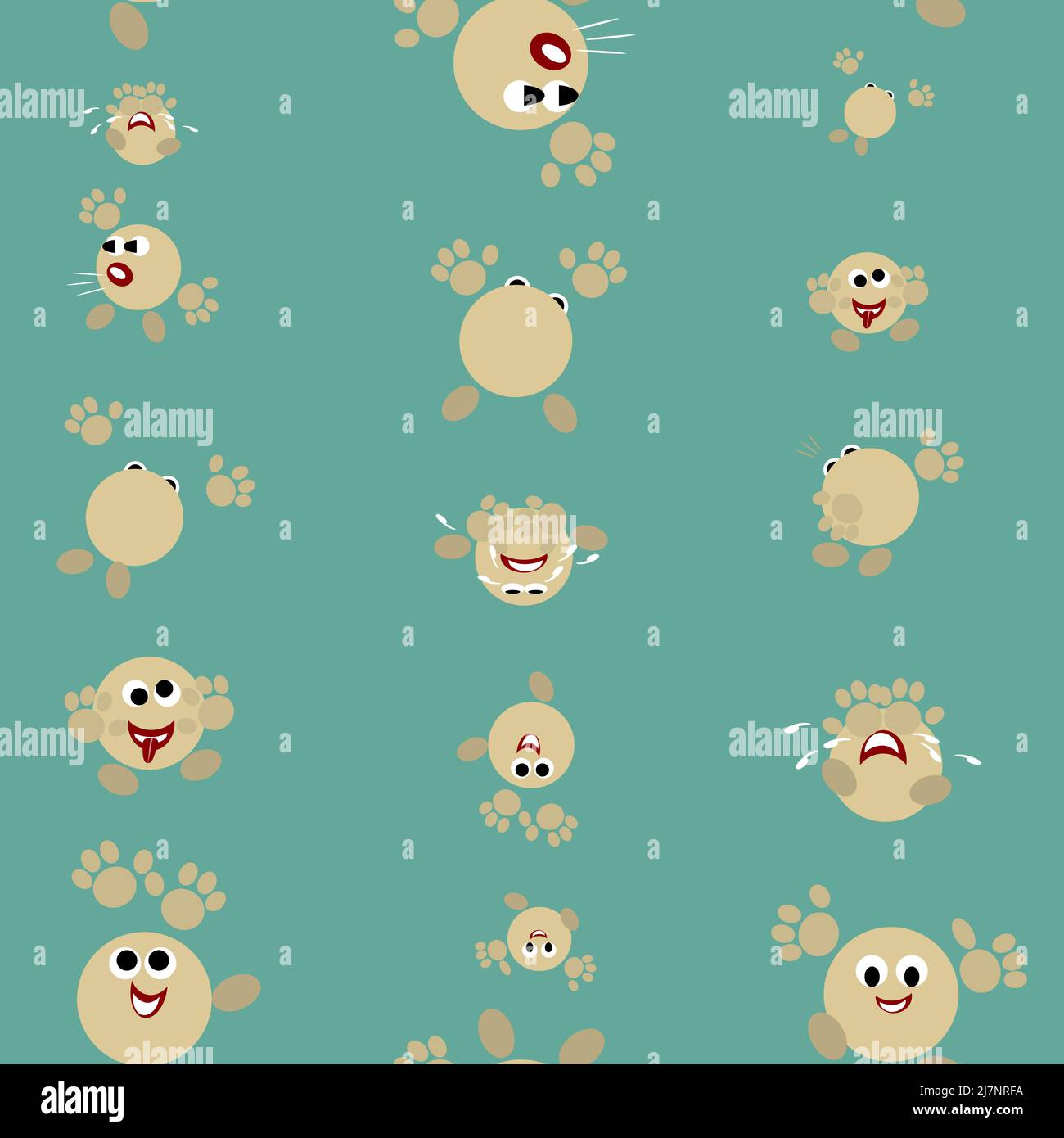 emoticons in various positions and expressions pattern Stock Vector ...