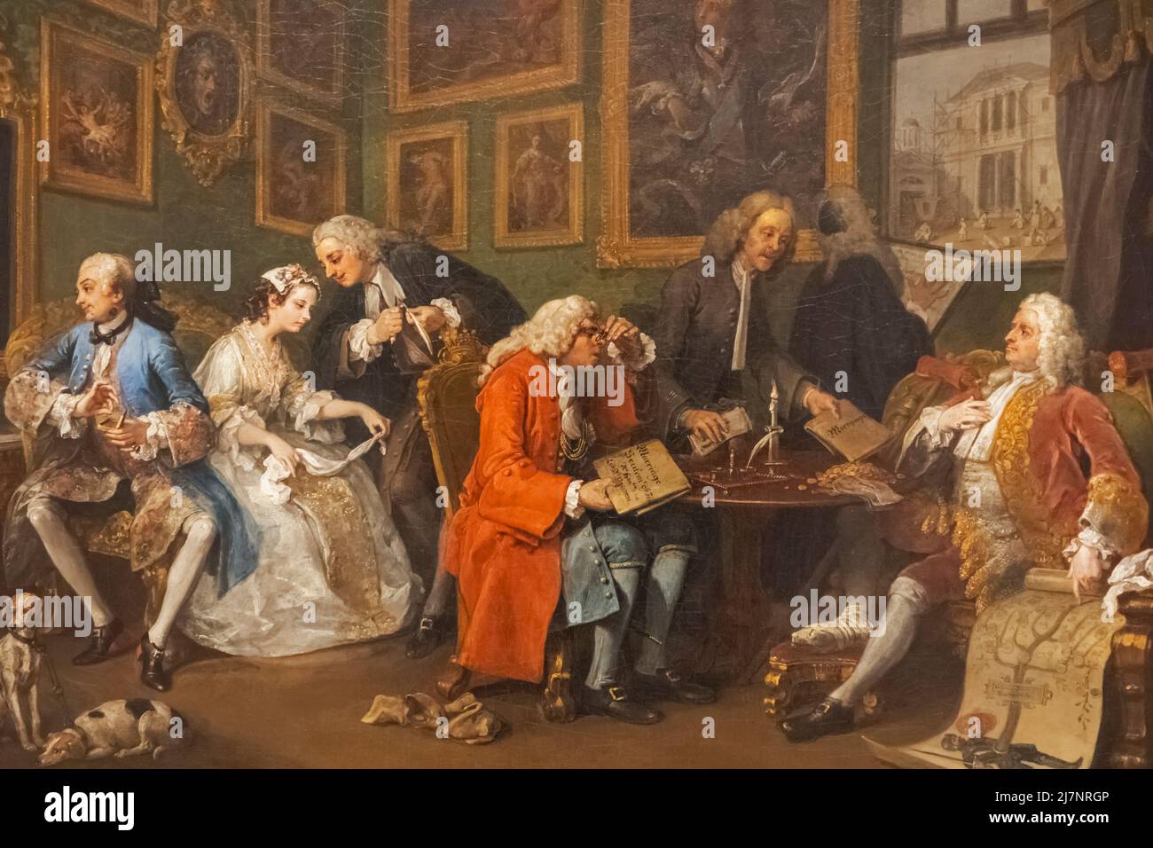 Series marriage a la mode by william hogarth hi-res stock photography ...