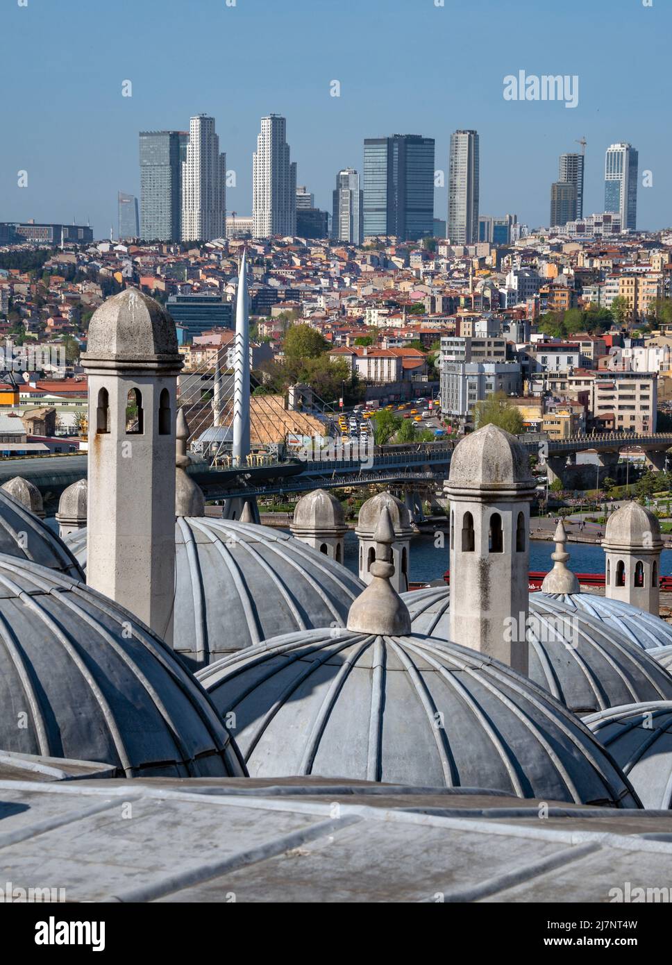 View of Istanbul from the Suleymaniye Mosque Complex, Istanbul, Turkey ...