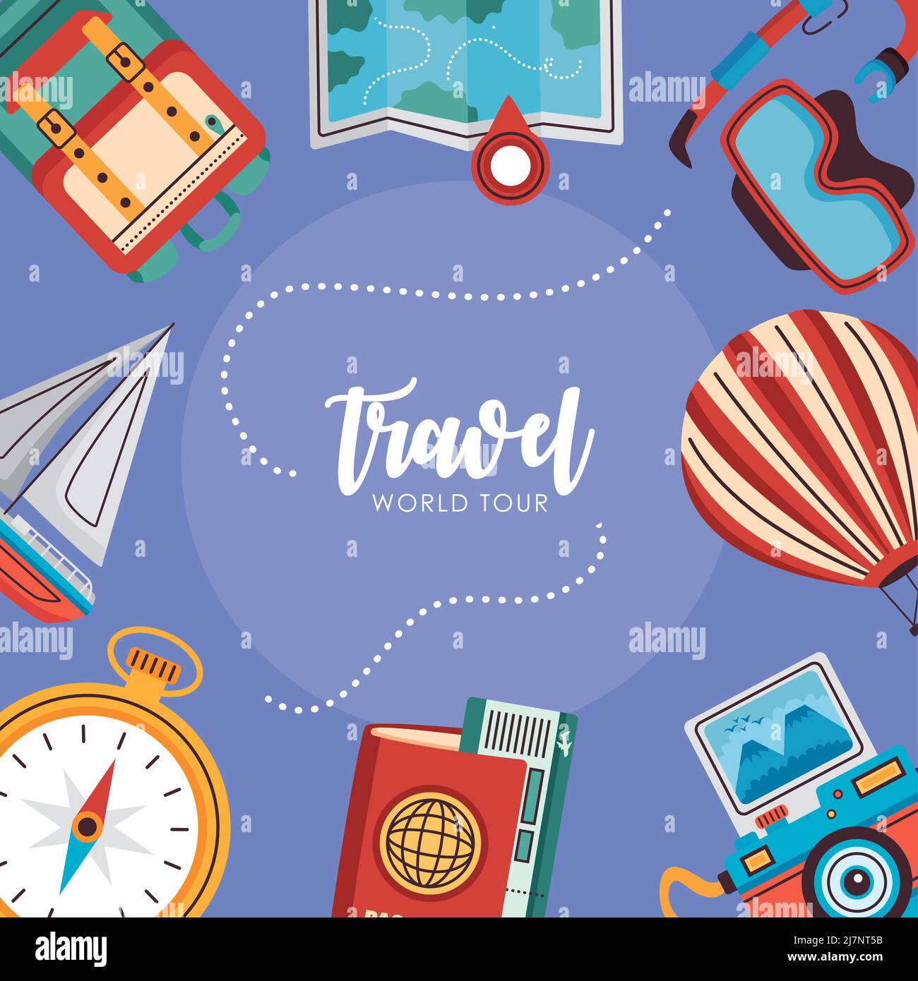 travel world tour lettering poster Stock Vector Image & Art - Alamy