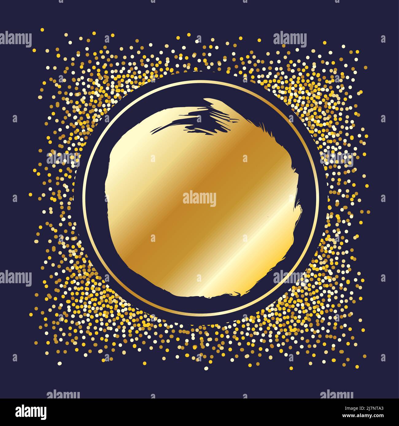 golden circular frame with frost Stock Vector Image & Art - Alamy