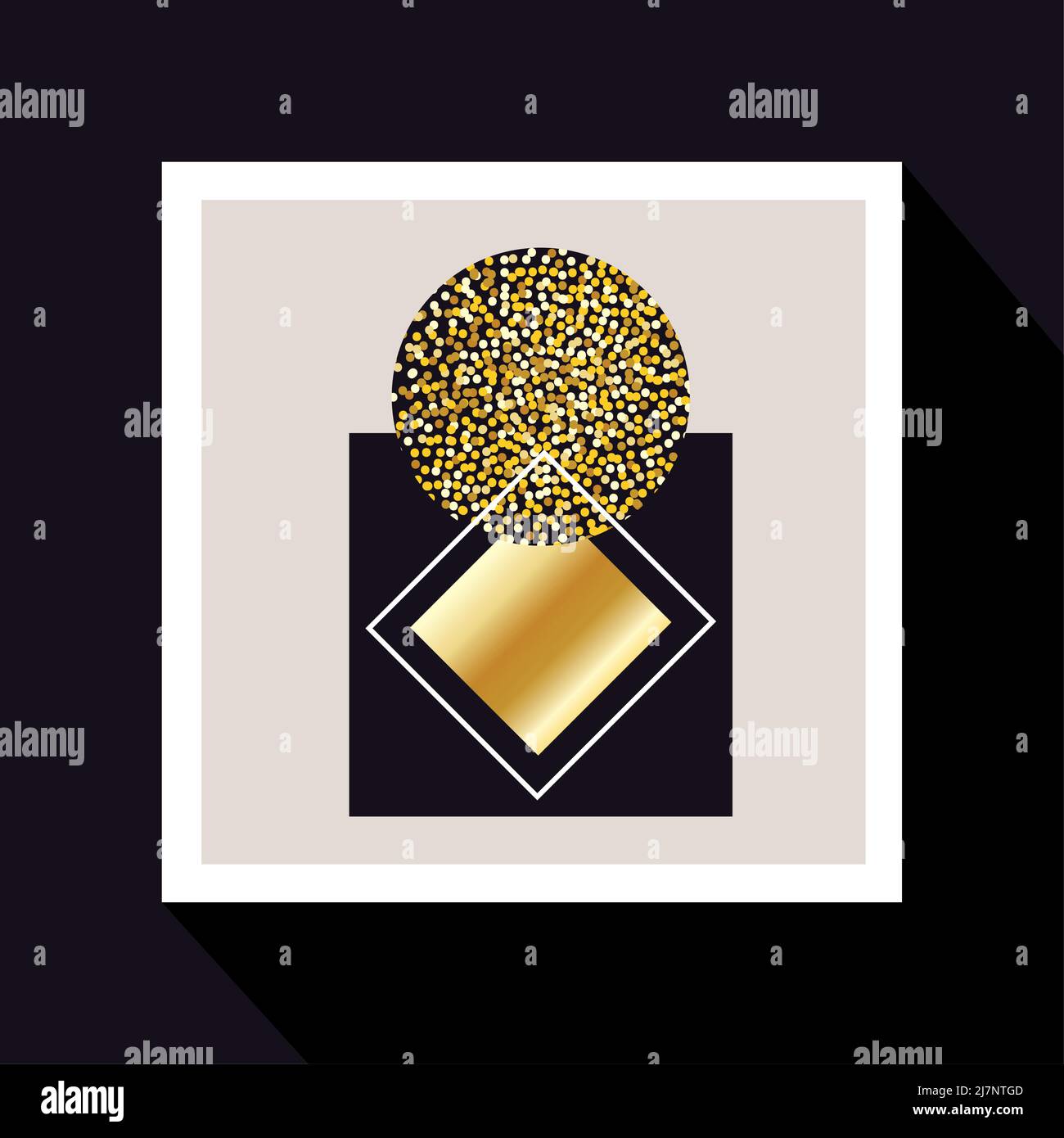 golden rhombus and circle poster Stock Vector Image & Art - Alamy