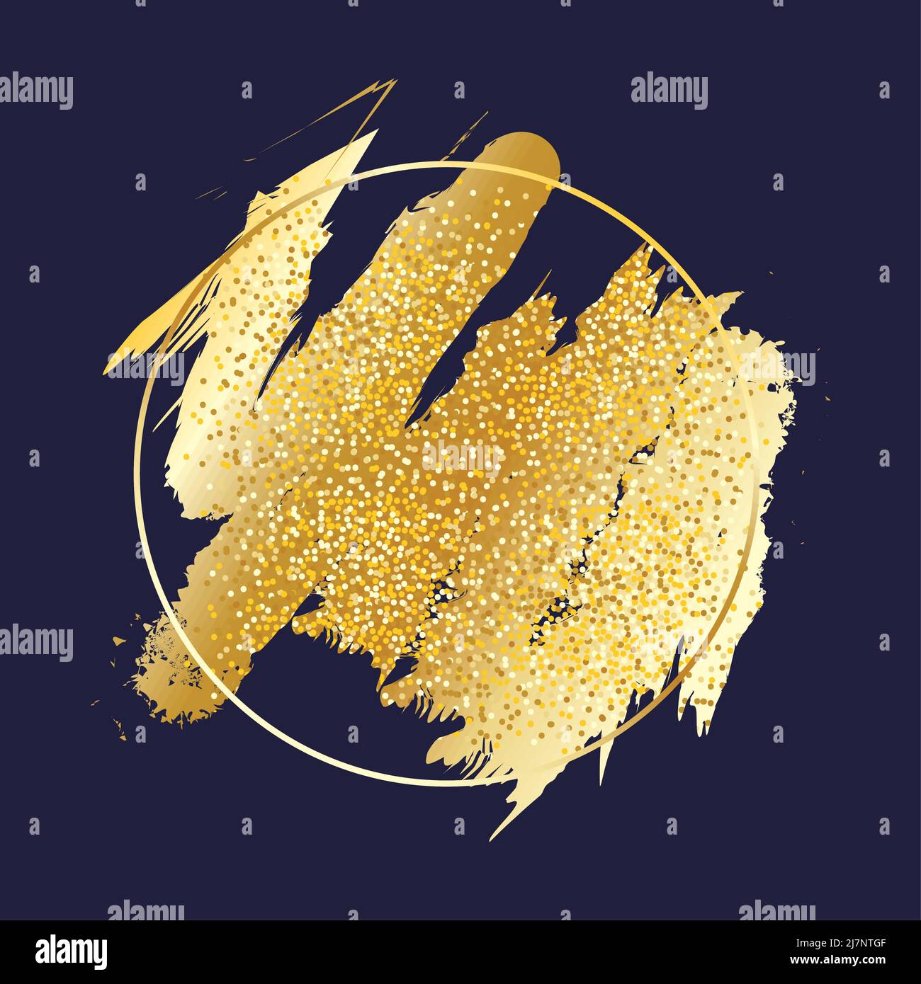 golden paint emblem in circle Stock Vector Image & Art - Alamy