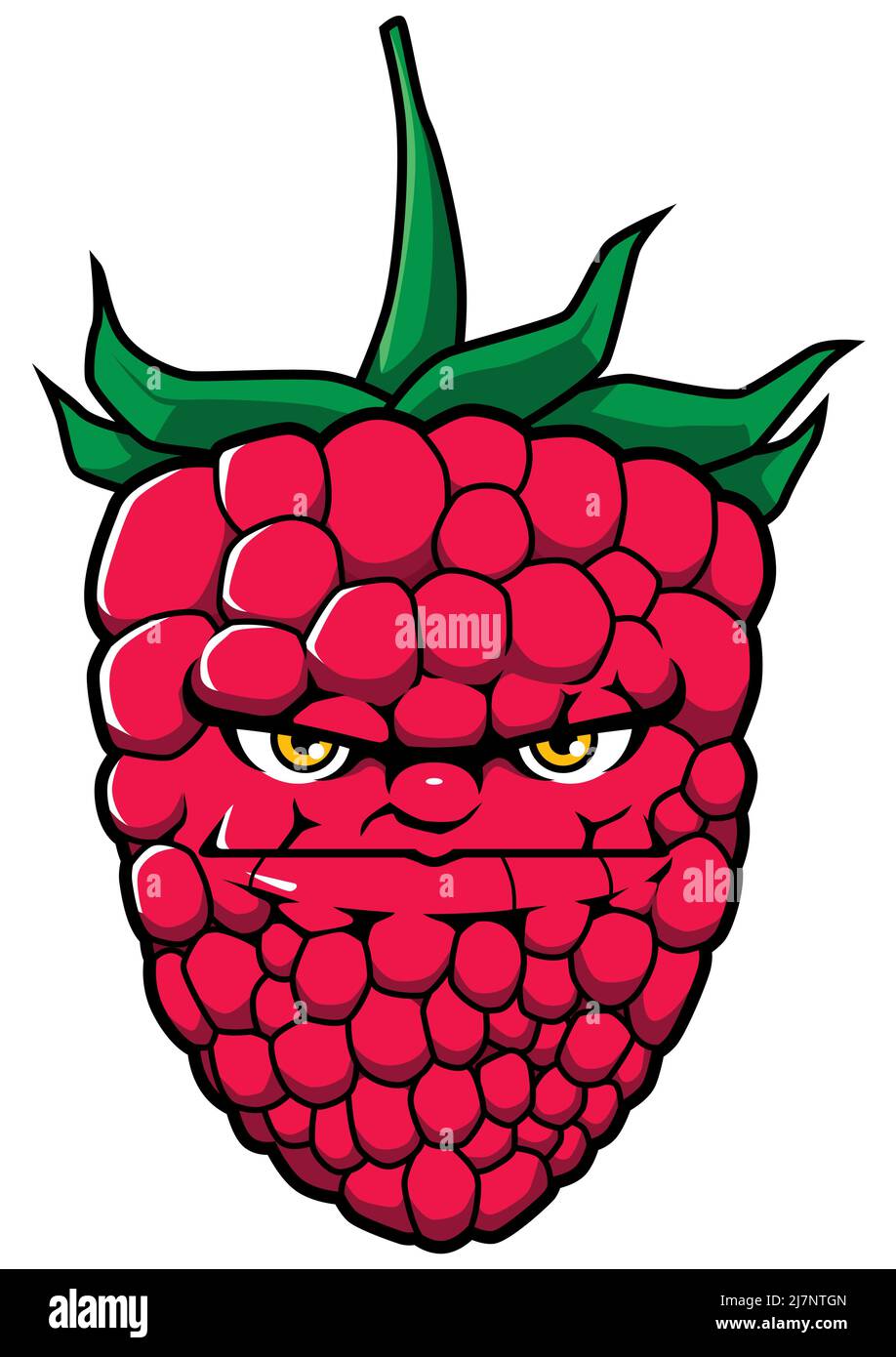 Cartoon illustration funny raspberry fruit Cut Out Stock Images ...