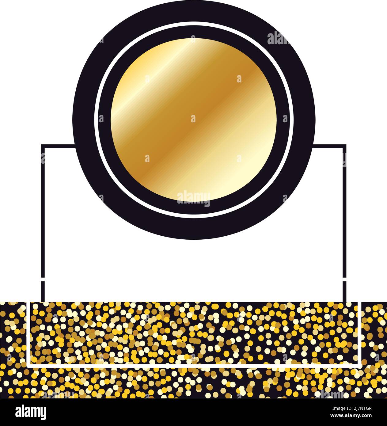 golden circle emblem and frost Stock Vector Image & Art - Alamy