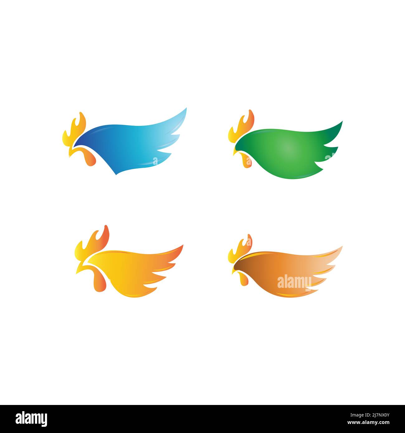 Vector set with Chicken, Colorful Vector for fresh chicken meat company ...