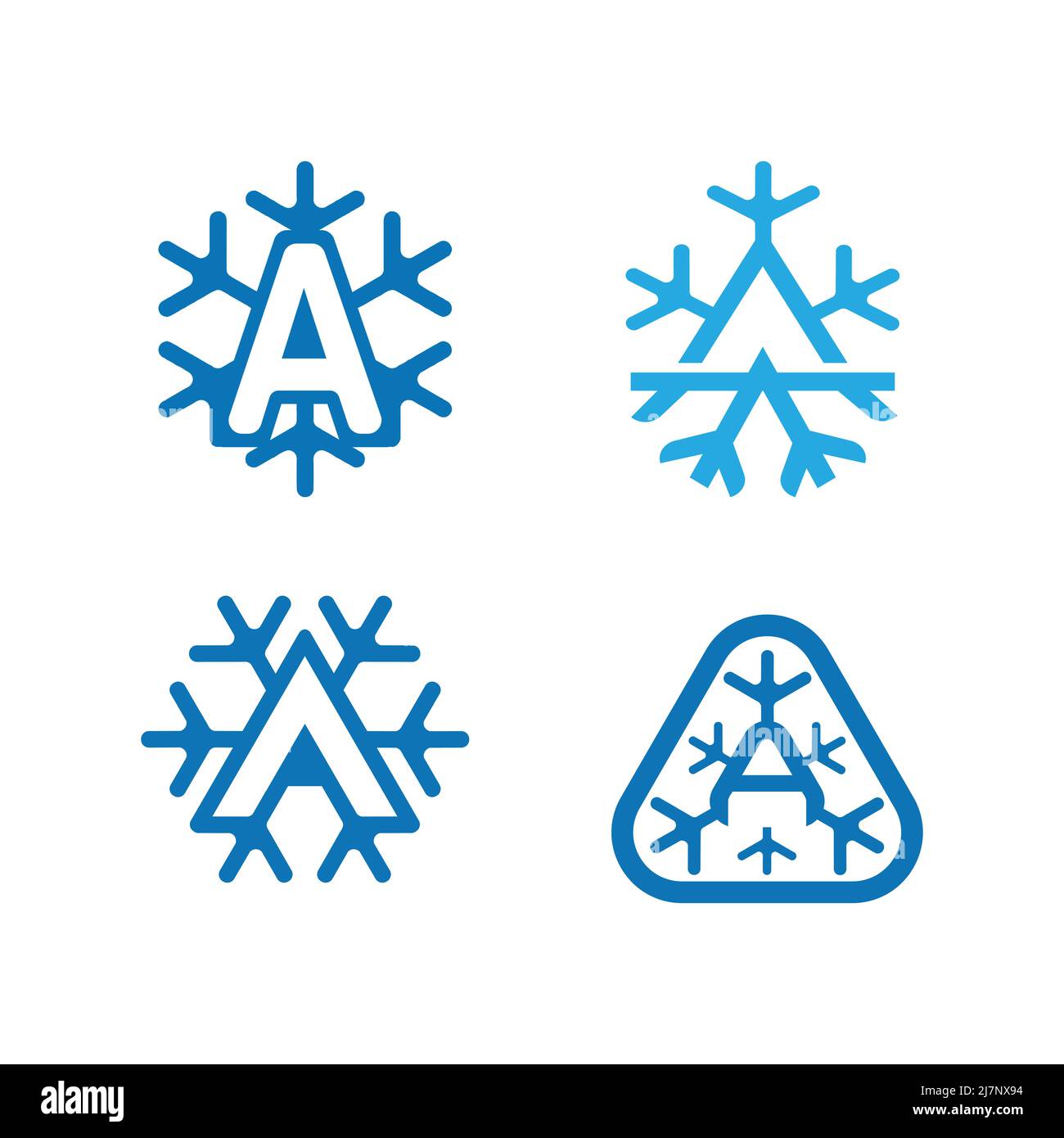letter A snowflake combination Stock Photo - Alamy