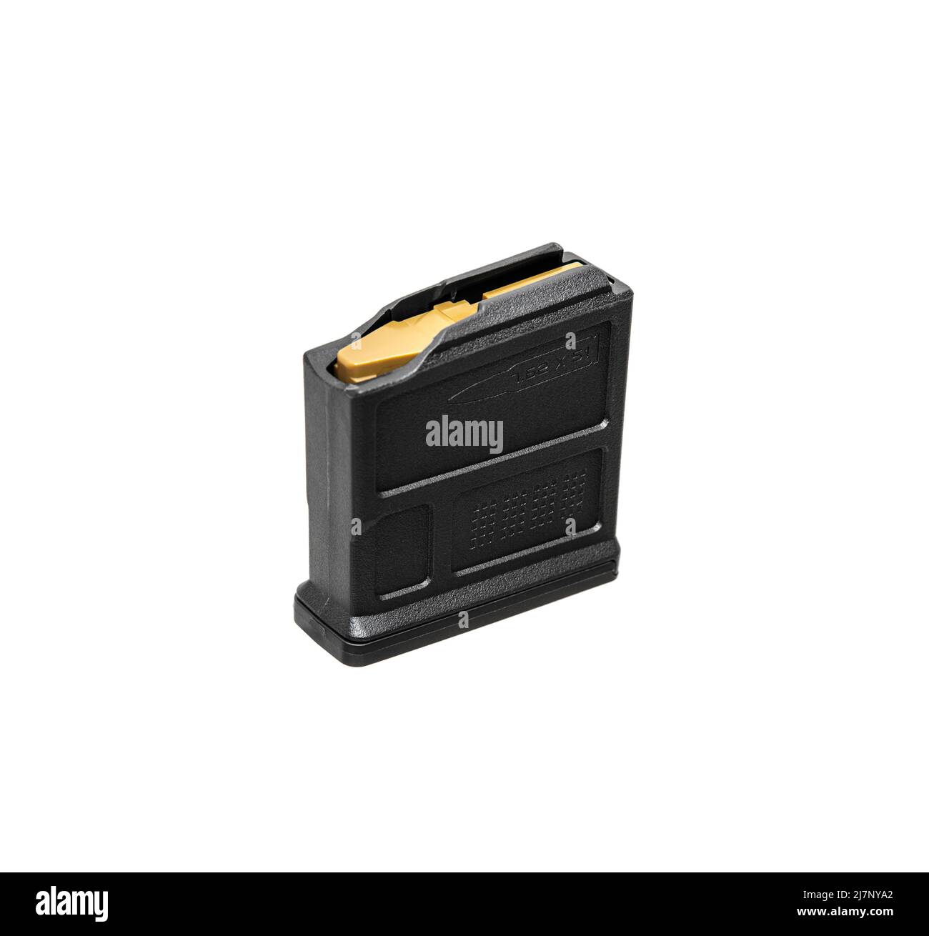Assault rifle magazine isolated on white background Stock Photo - Alamy