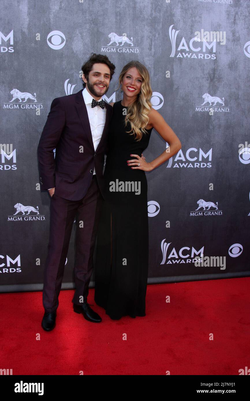 LAS VEGAS - APR 6: Thomas Rhett, Lauren Gregory Akins at the 2014 ...