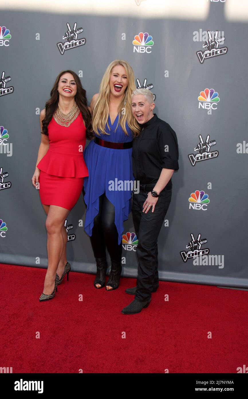 LOS ANGELES - APR 15: Kristen Merlin, Dani Moz, Tess Boyer at the NBC's ...