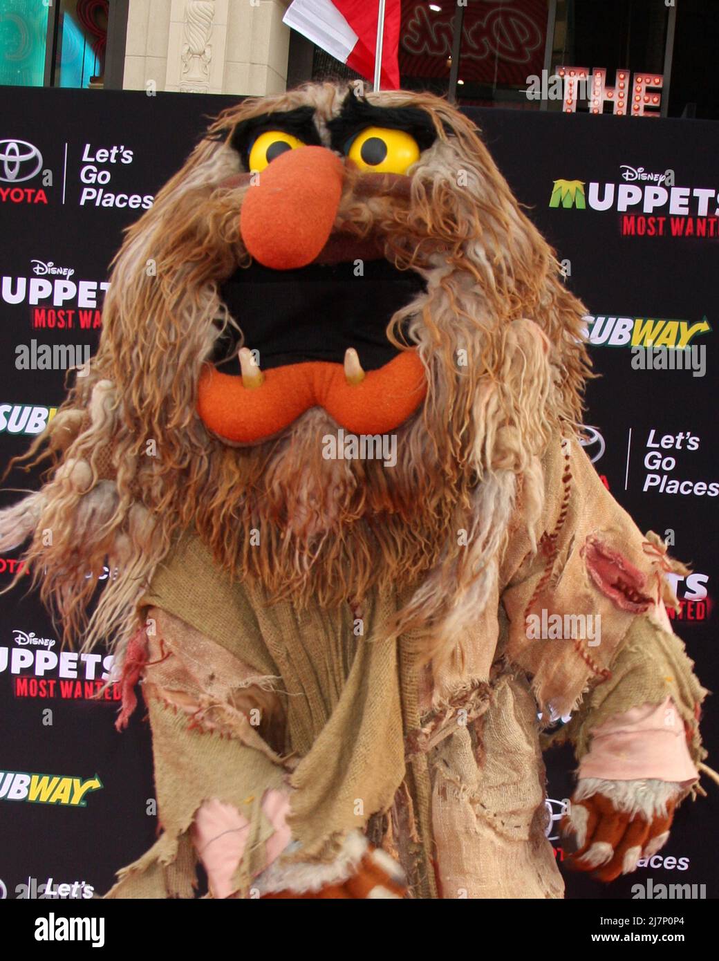 LOS ANGELES - MAR 11: Sweetums at the "Muppets Most Wanted" - Los ...