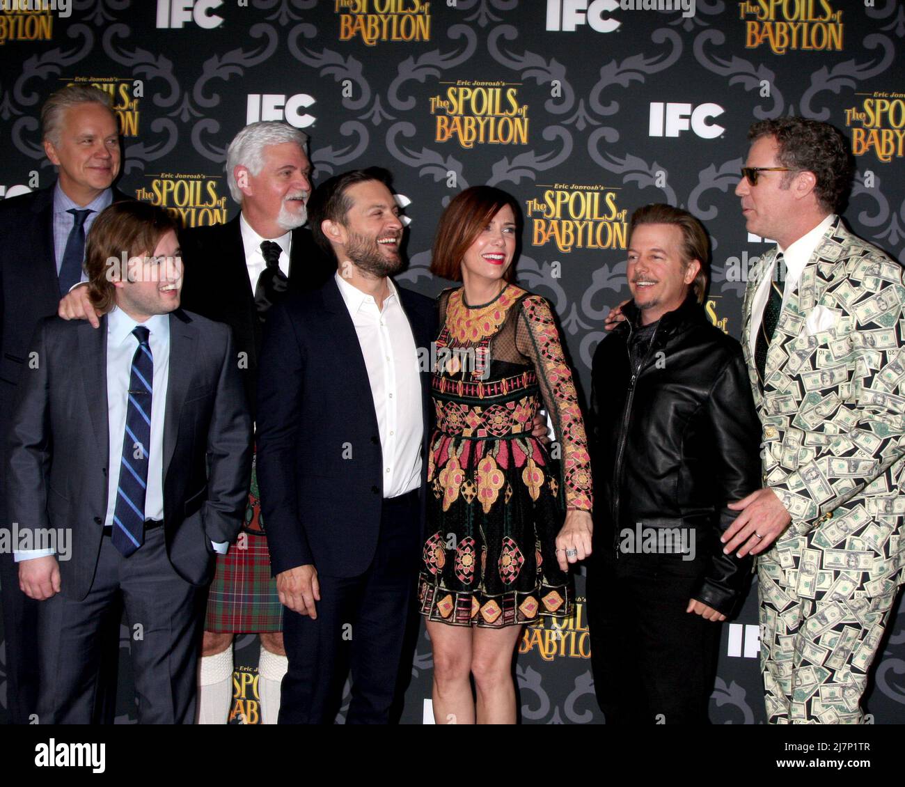 LOS ANGELES - JAN 7: Tim Robbins, Haley Joel Osment, Steve Tom, Tobey ...