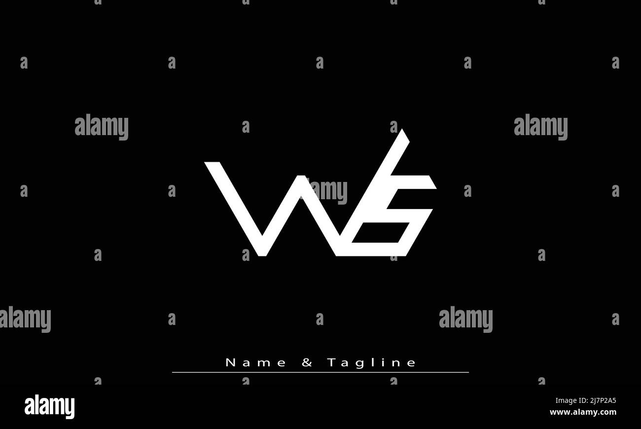 Alphabet letters Initials Monogram logo WS , SW Stock Vector Image ...