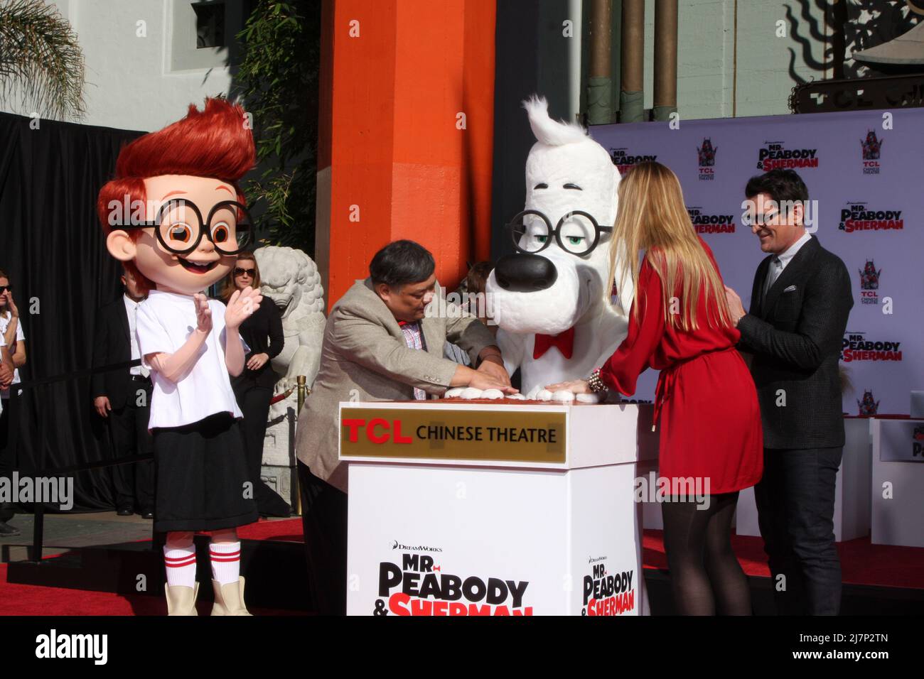 LOS ANGELES - FEB 14: Sherman, Mr Peabody, Ty Burrell at the Mr ...
