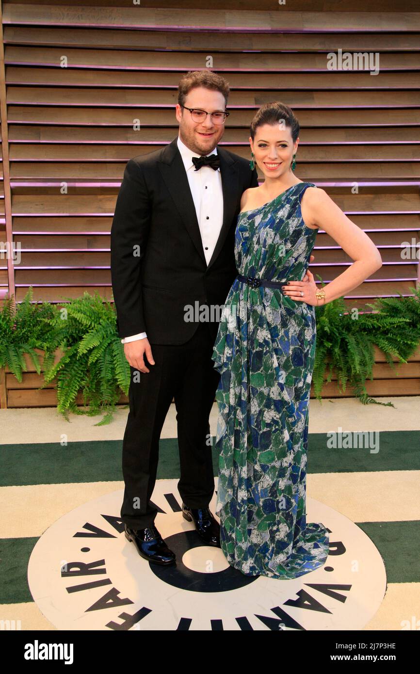 LOS ANGELES - MAR 2: Seth Rogan at the 2014 Vanity Fair Oscar Party at ...