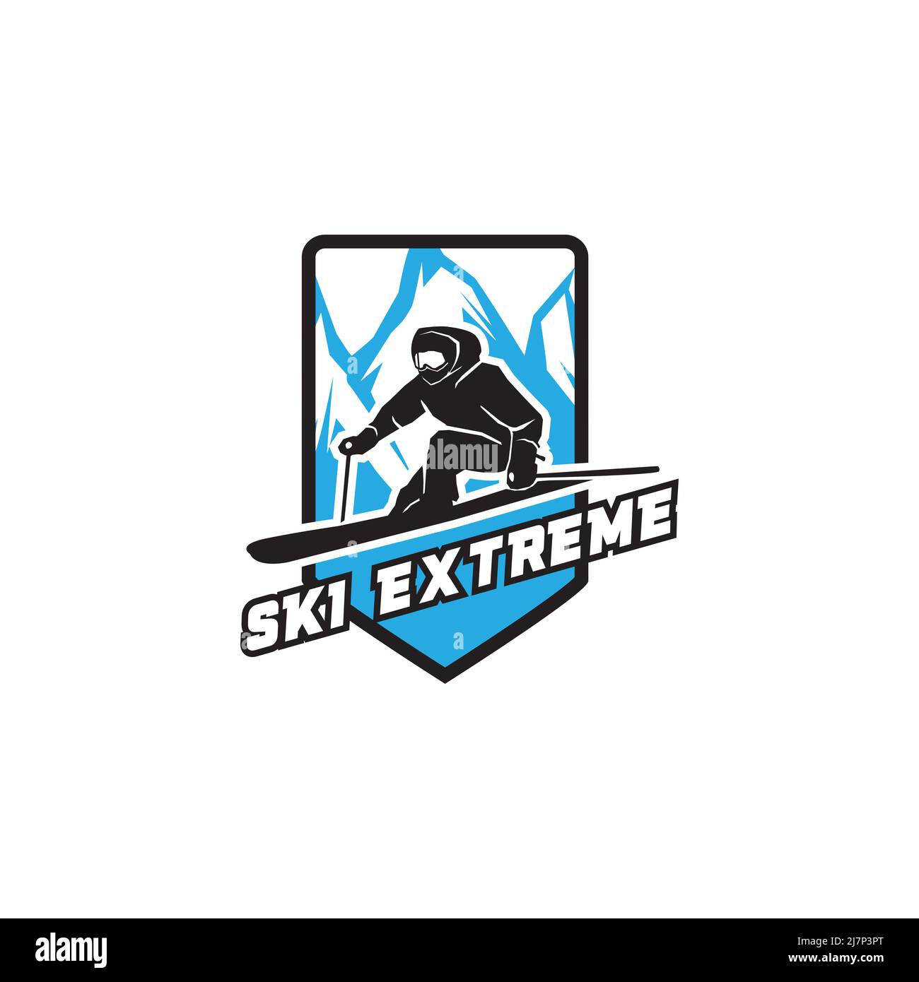 ski extreme logo vector Stock Photo - Alamy