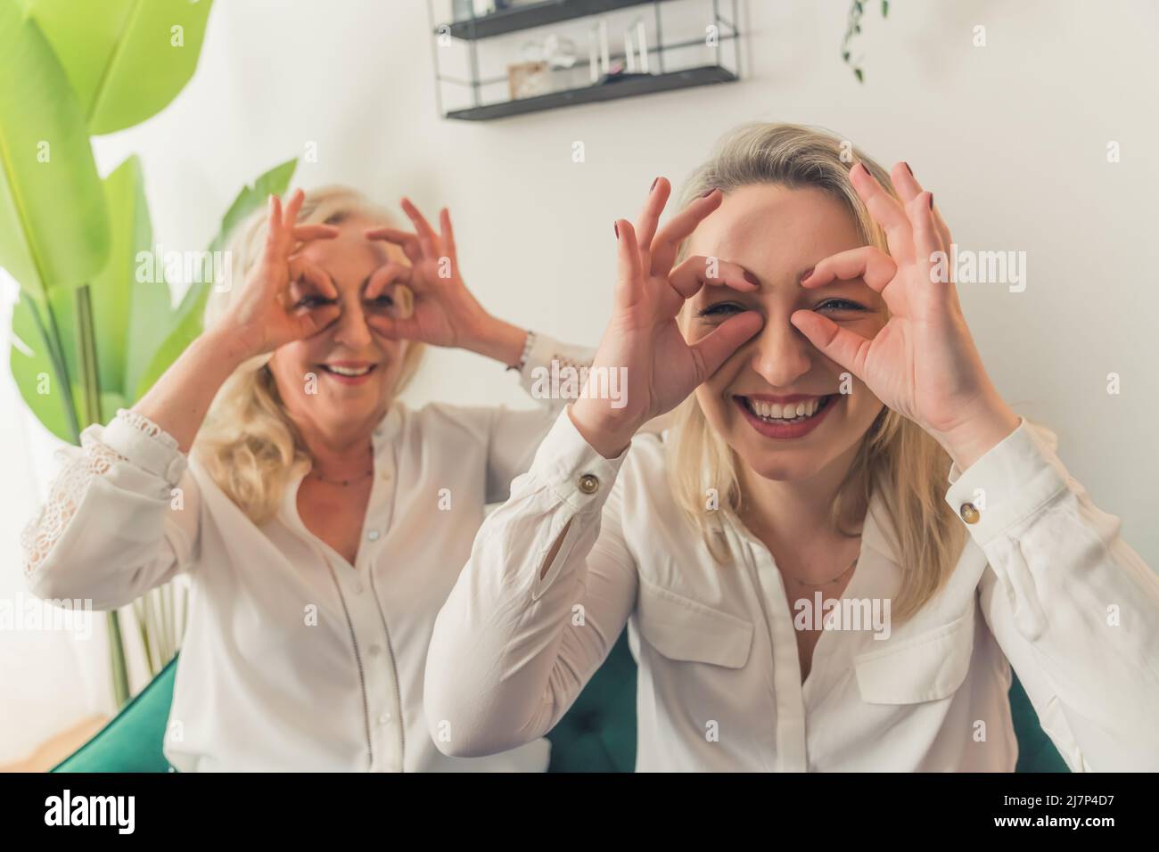 Older woman making fun hi-res stock photography and images - Alamy