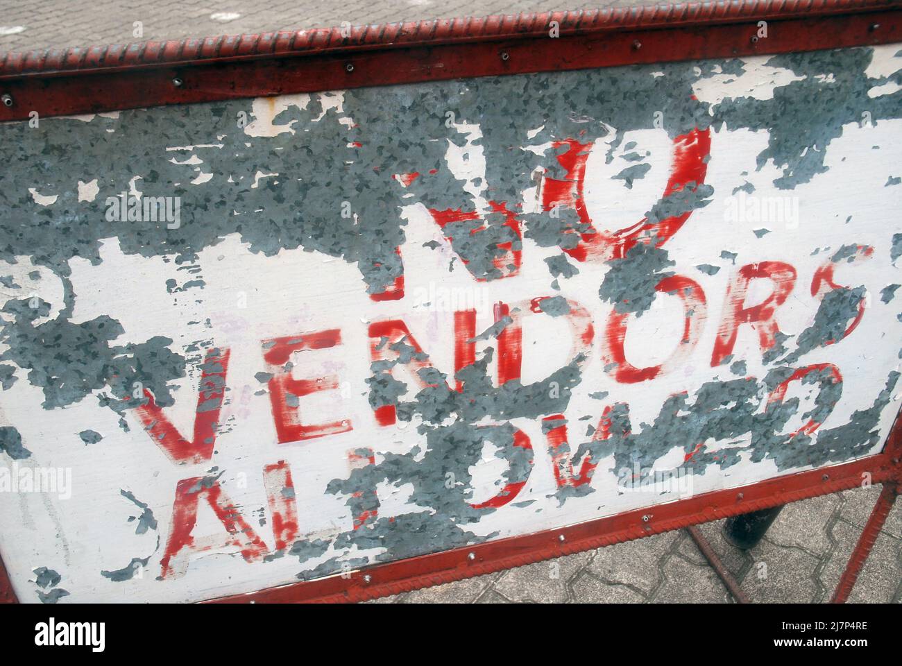 No Vendors Allowed sign outside Jaro Metropolitan Cathedral, Iloilo ...