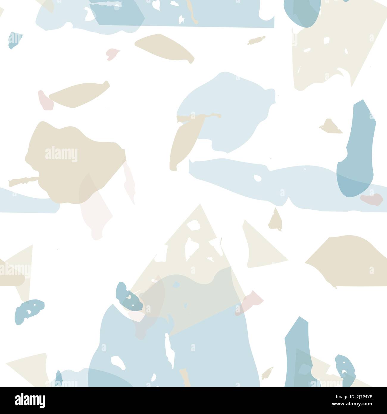 Terrazzo seamless pattern. Blue classic flooring texture. Background ...