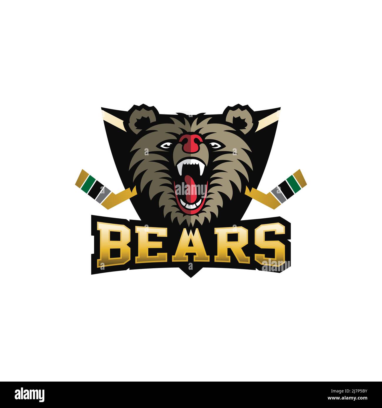 Bear logo team hi-res stock photography and images - Alamy