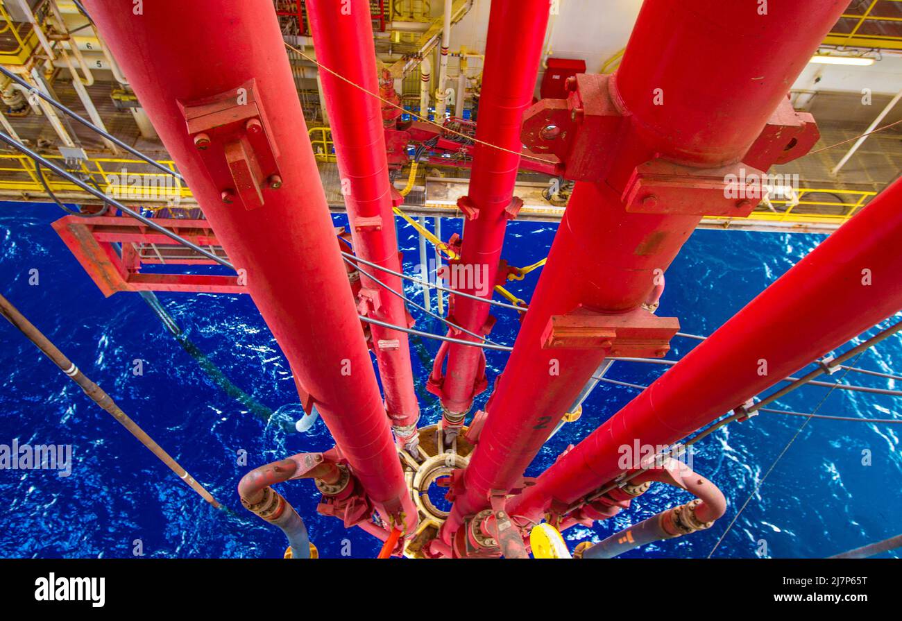 Moon pool onboard drill ship Stock Photo - Alamy