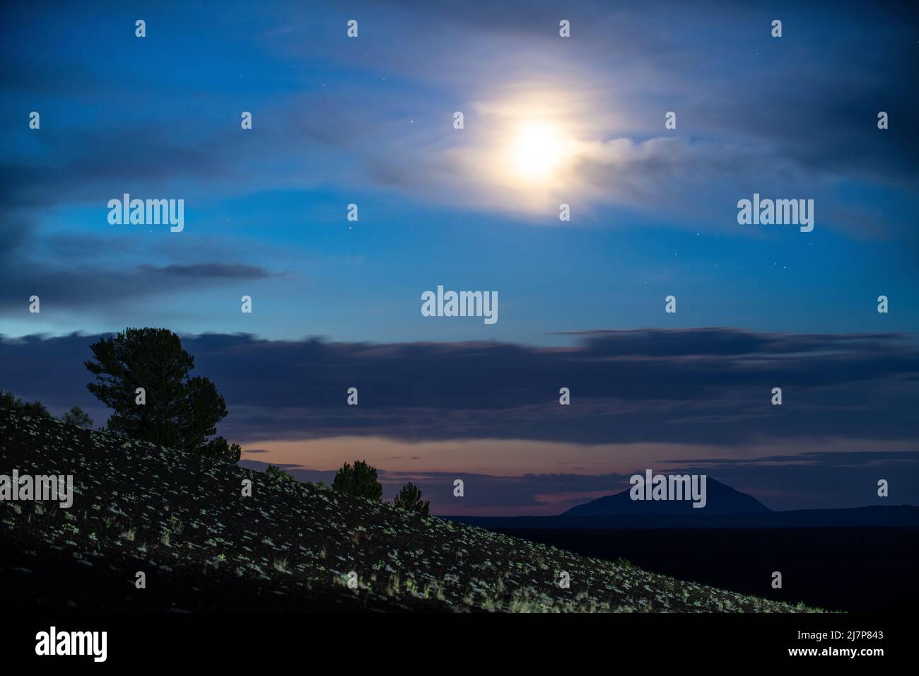 A beautiful twilight in Idaho's Craters of the Moon NP Stock Photo - Alamy