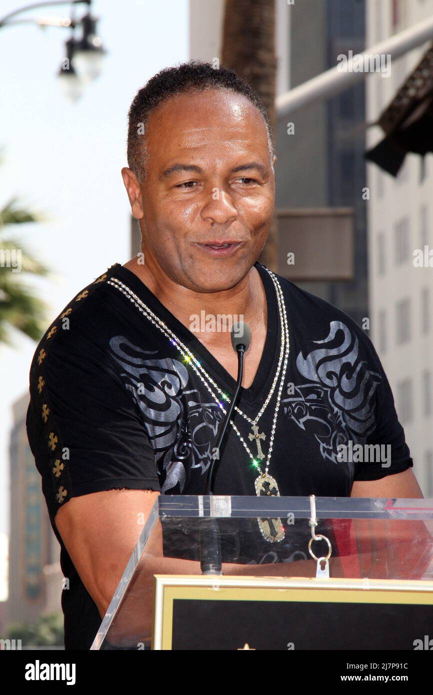 Ray parker jr hollywood walk of fame star ceremony hi-res stock ...