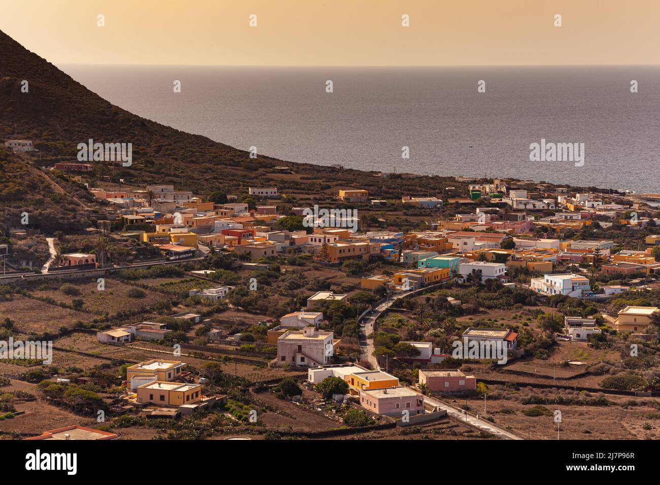 Top view of Linosa, Pelagie islands in Sicily. italy Stock Photo - Alamy