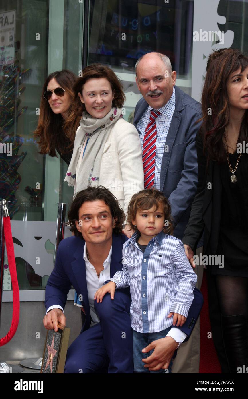 LOS ANGELES - APR 2: Samantha Bloom, Colin Stone, Orlando Bloom, Flynn ...