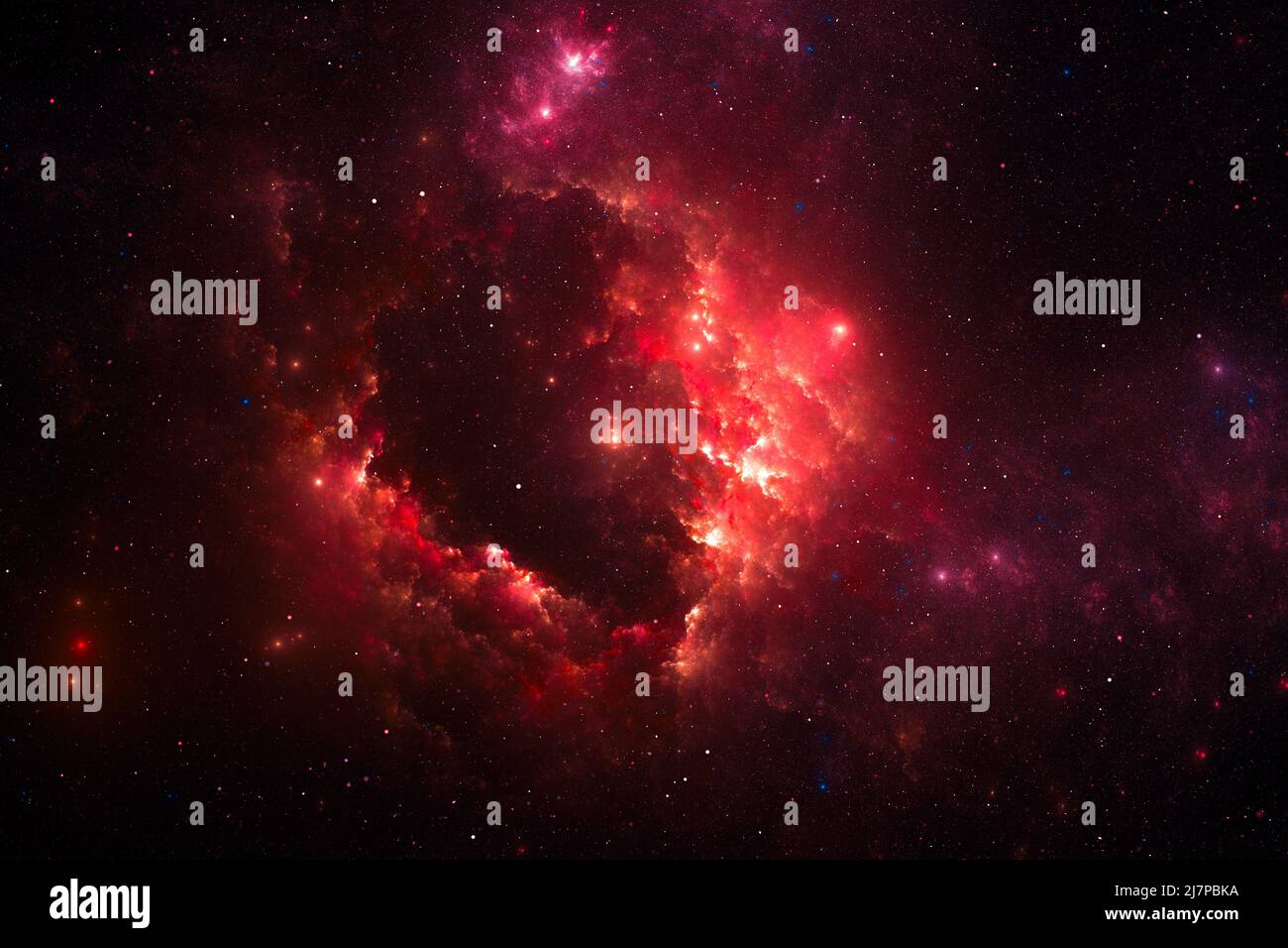 Space background with realistic nebula and shining stars. Colorful ...