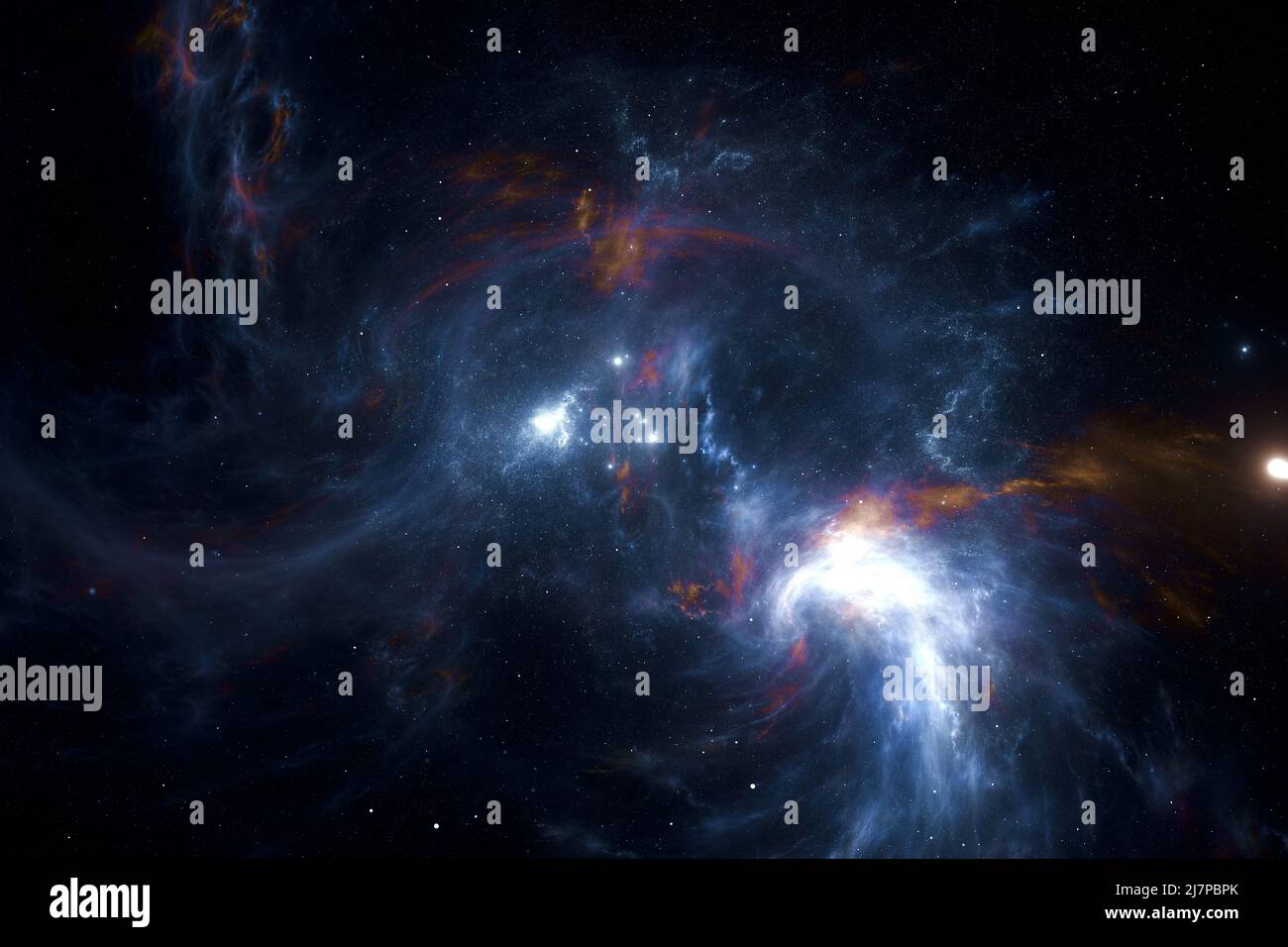 Space background with realistic nebula and shining stars. Colorful ...