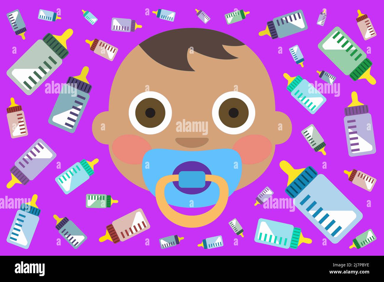 Baby face Stock Vector Images - Alamy
